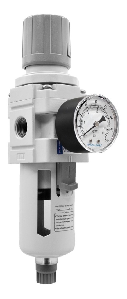 Filtro-regulador baja presión, 3/8" NPT | Instrutek